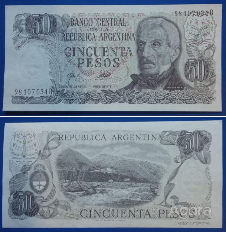 Аргентина 50 песо 1976-1978 гг — покупайте на Agora.Kz по выгодной цене. Лот из Алматинская ...